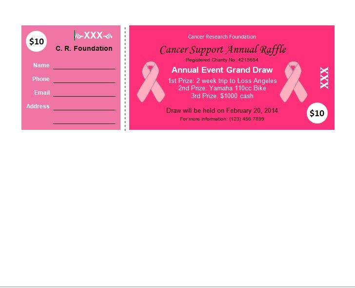 15 Free Raffle Ticket Templates - Free Word Templates