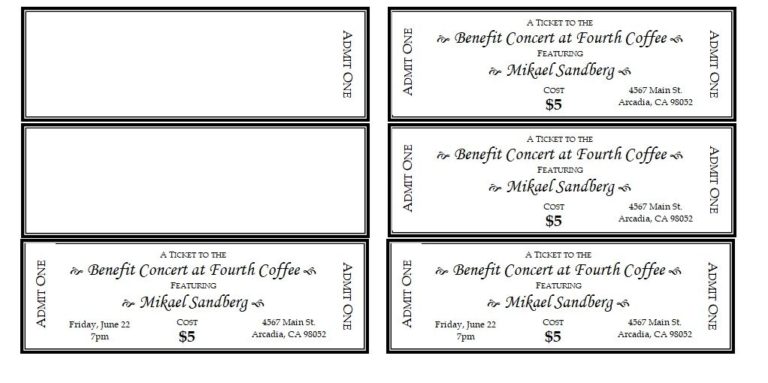 15 Free Raffle Ticket Templates - Free Word Templates