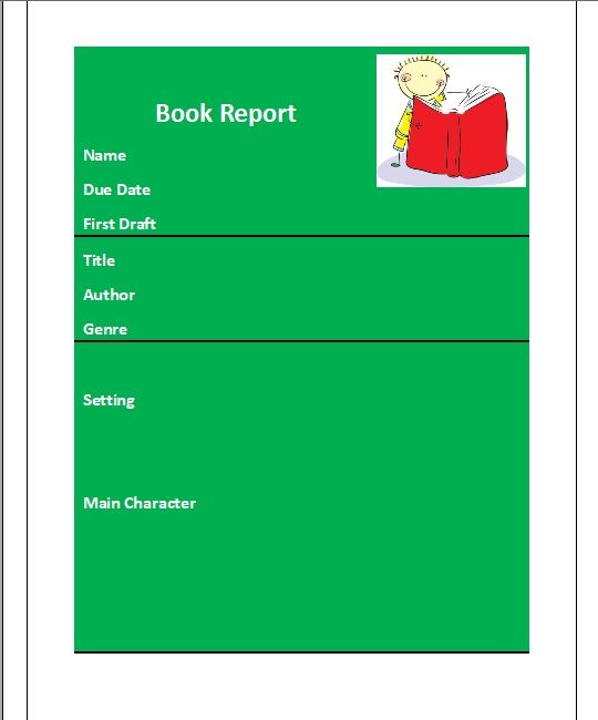 15 Free Book Report Templates - Free Word Templates