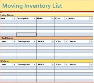 Free Inventory List Templates - Free Word Templates