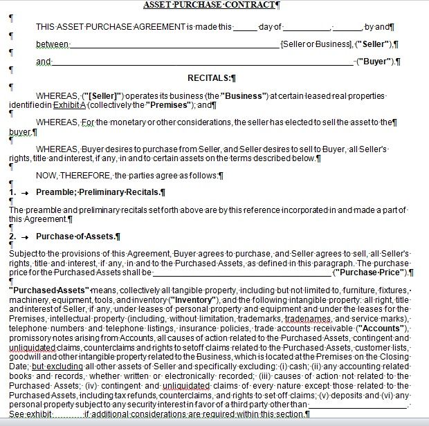 20 Free Purchase Agreement Templates - Free Word Templates