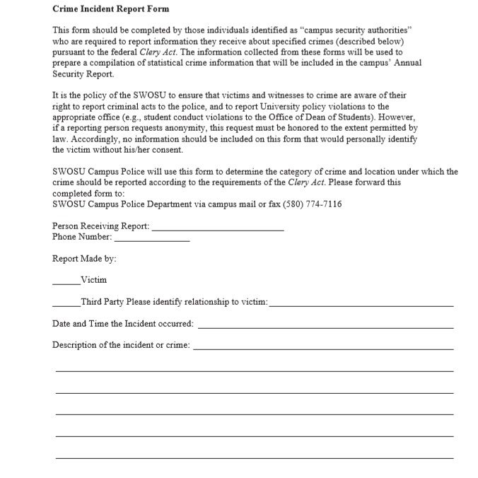 15 Free Police Report Templates - Free Word Templates
