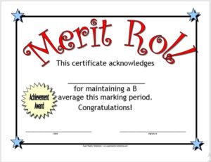 Free Merit Certificate Templates - Free Word Templates