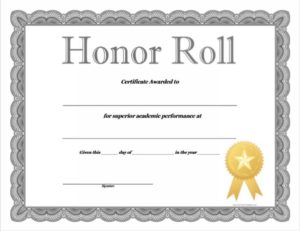 Free Certificate of Honor Templates - Free Word Templates