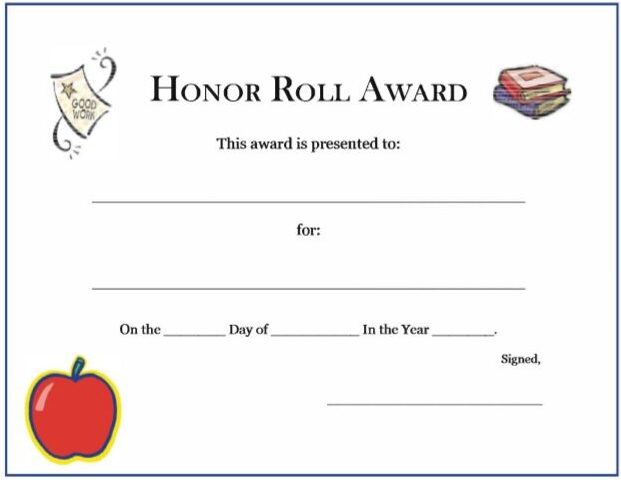 Free Certificate of Honor Templates - Free Word Templates