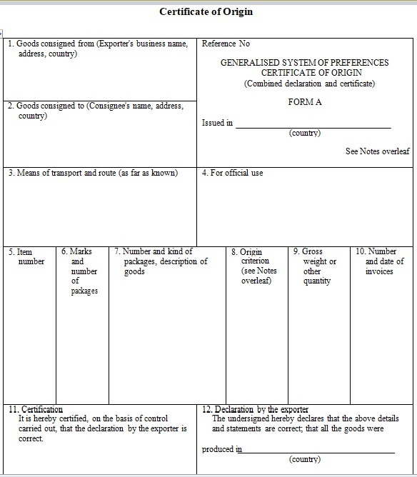 22 Free Certificate of Origin Templates - Free Word Templates