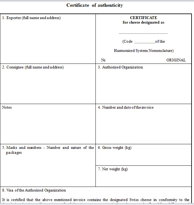 22 Free Certificate of Origin Templates - Free Word Templates