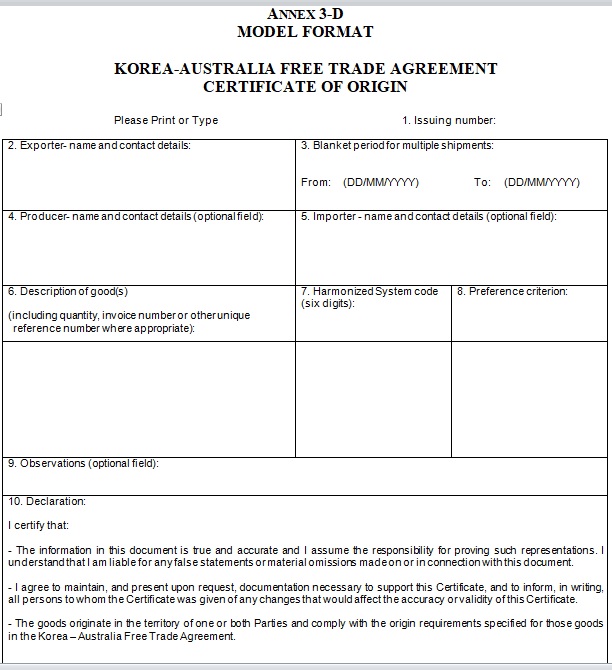 22 Free Certificate of Origin Templates - Free Word Templates