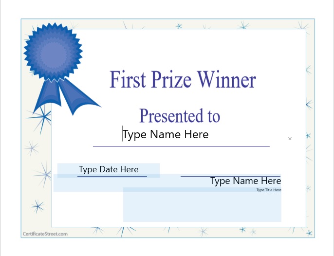 9 Free Second Prize Certificate Templates - Free Word Templates
