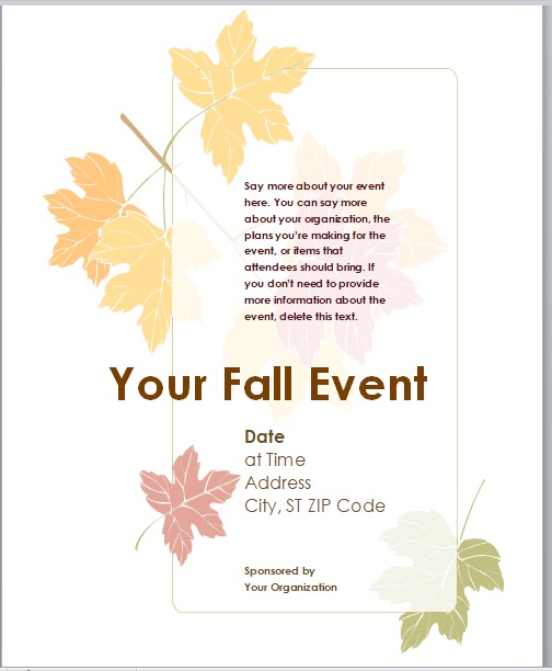 Free Event Flyer Templates - Free Word Templates