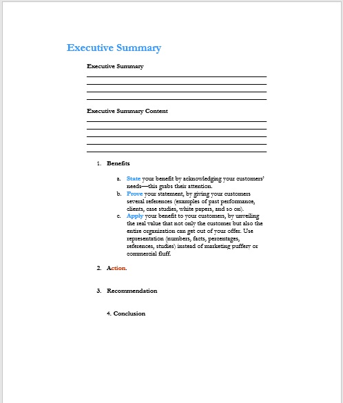 23 Free Executive Summary Templates - Free Word Templates