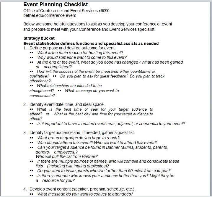 15 Free Event Planner Templates - Free Word Templates