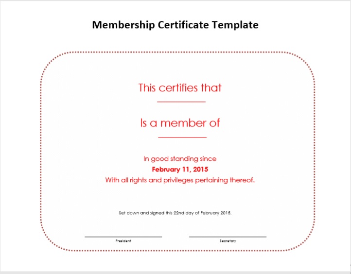 15 Free Membership Certificate Templates - Free Word Templates