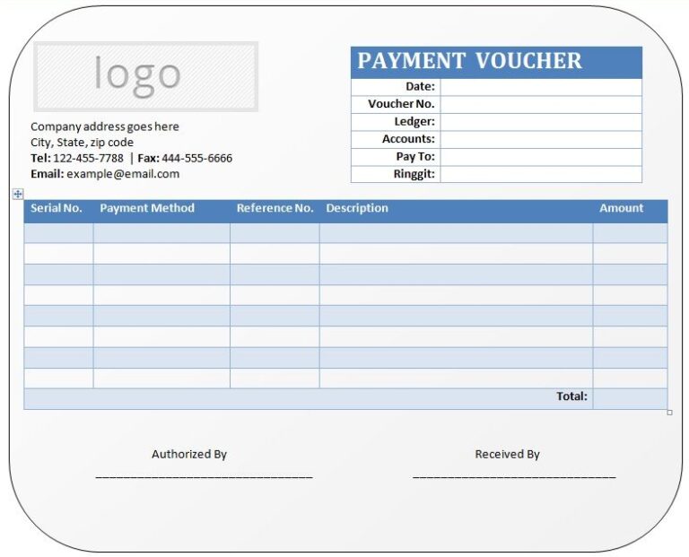 Free Payment Voucher Templates - Free Word Templates
