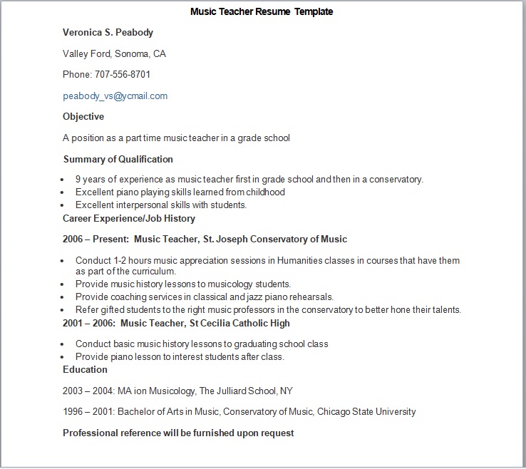 15 Free Teacher Resume Templates - Free Word Templates