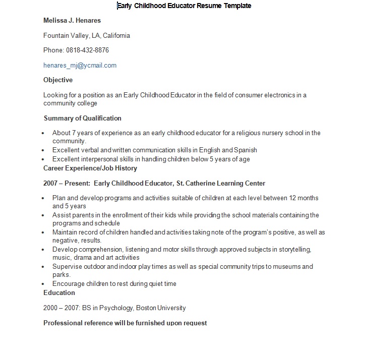 15 Free Teacher Resume Templates - Free Word Templates