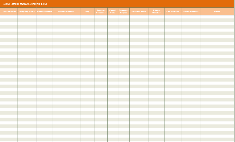 Free Contact List Templates - Free Word Templates
