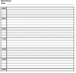 15 Free Daily Planner Templates - Free Word Templates