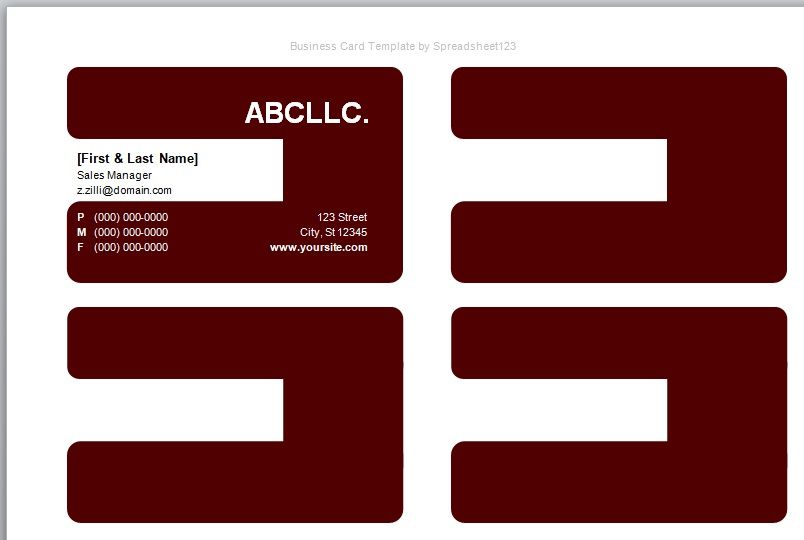 15 Free Visiting Card Templates - Free Word Templates
