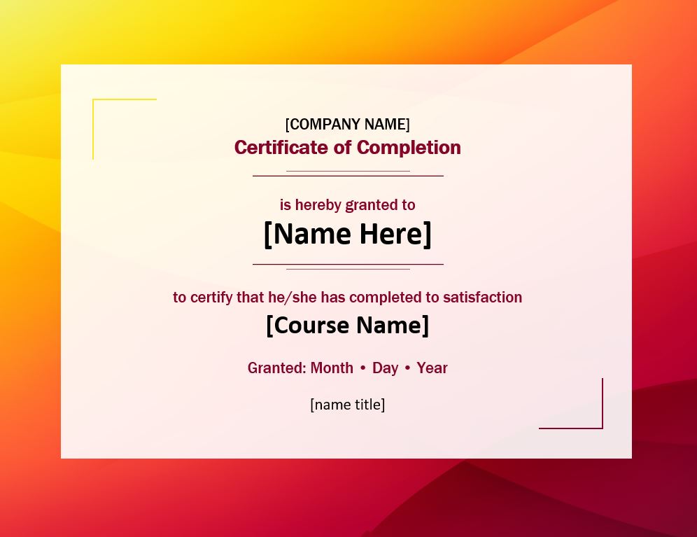 Free Blank Certificate Templates - Free Word Templates